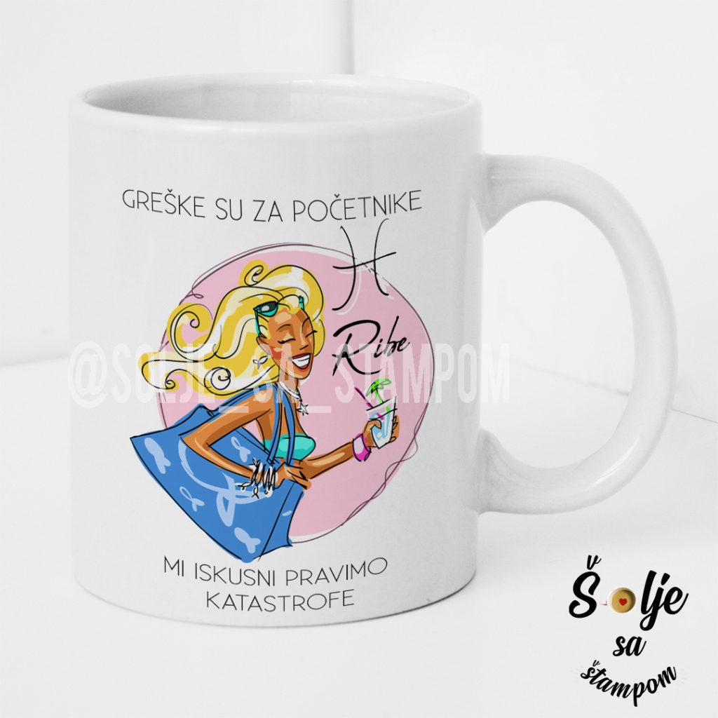 Šaljiva šolja horoskopski znak Riba – Šolje sa štampom